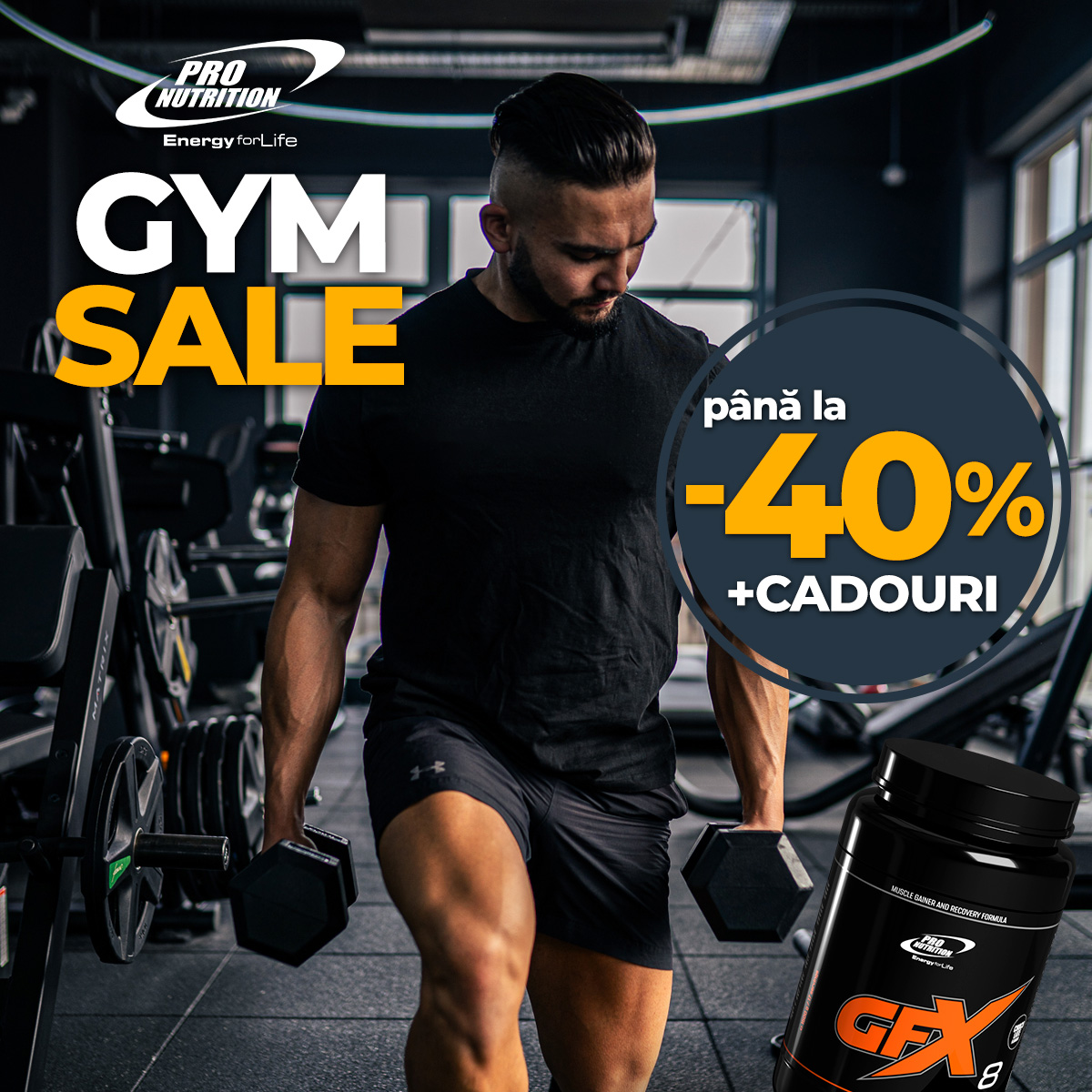 GYM SALE - până la -40% + CADOURI