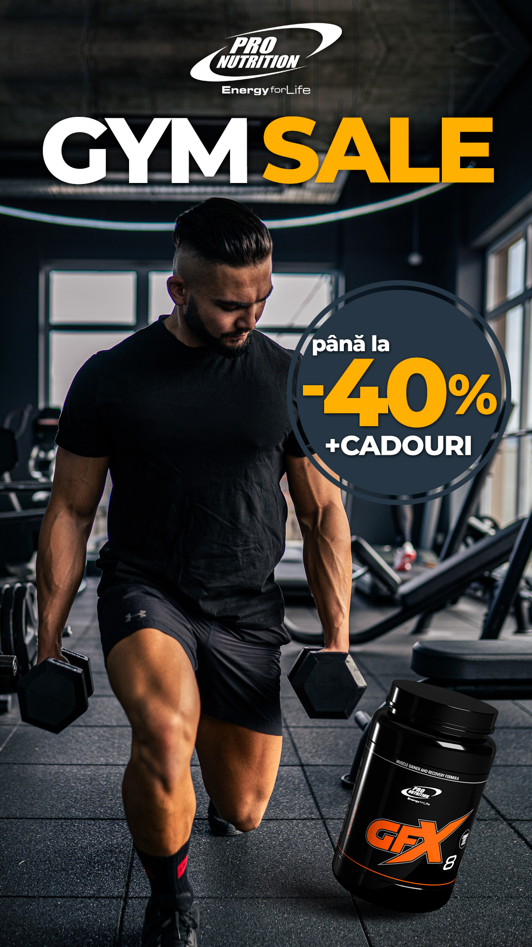 GYM SALE - până la -40% + CADOURI